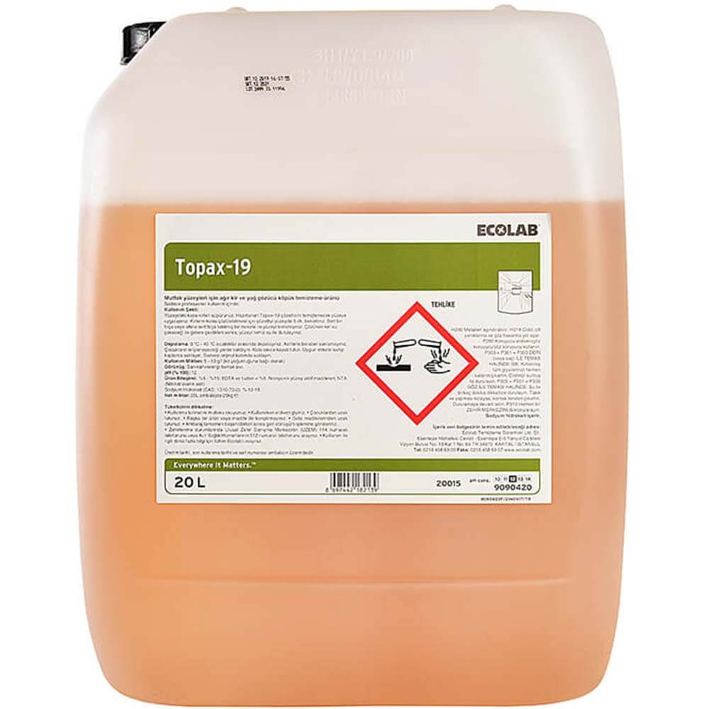 Ecolab Topax 19 Ağır Kir ve Yağ Çözücü Köpük 24 Kg | Yalçın Temizlik